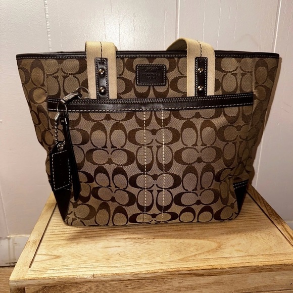Coach | Bags | Coach Monogram Tote Handbag | Poshmark